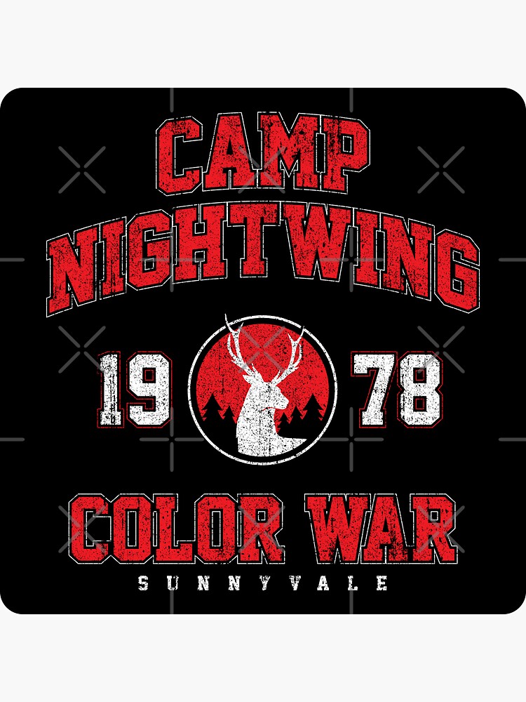 "Camp Nightwing Color War 78 - Sunnyvale" Sticker for Sale by huckblade ...