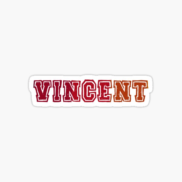 "VINCENT" Sticker for Sale by ruviogevio | Redbubble