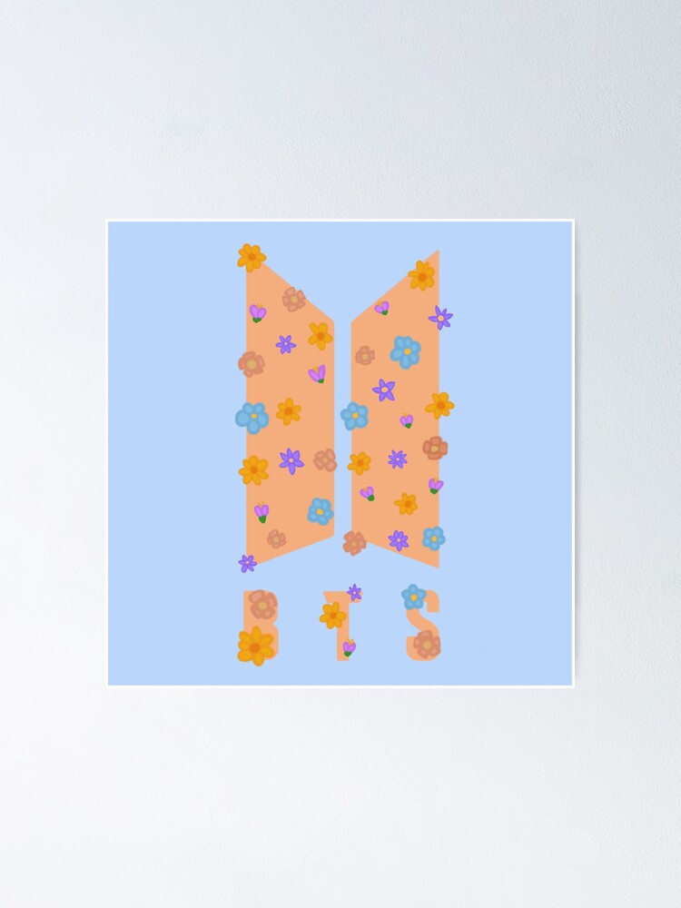 "BTS Flowers logo" Poster for Sale by BudgieArt | Redbubble