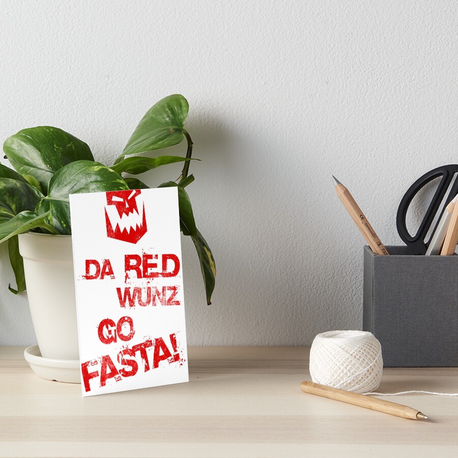 "Da RED WUNZ GO FASTA!!!" Art Board Print by Junkers-88 | Redbubble