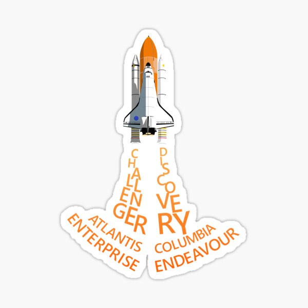 "Tribute to the Space Shuttle" Sticker for Sale by PigNose | Redbubble