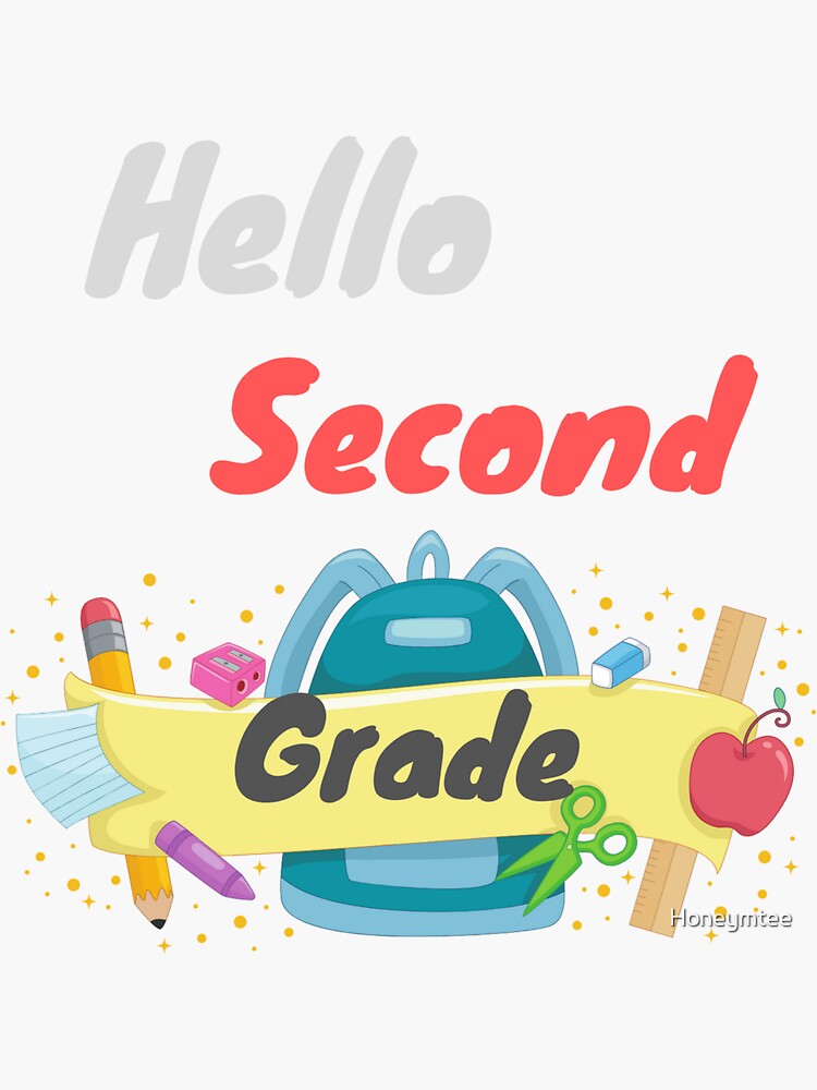 Pegatina «Hola segundo grado, regreso a clases, segundo grado, primer ...
