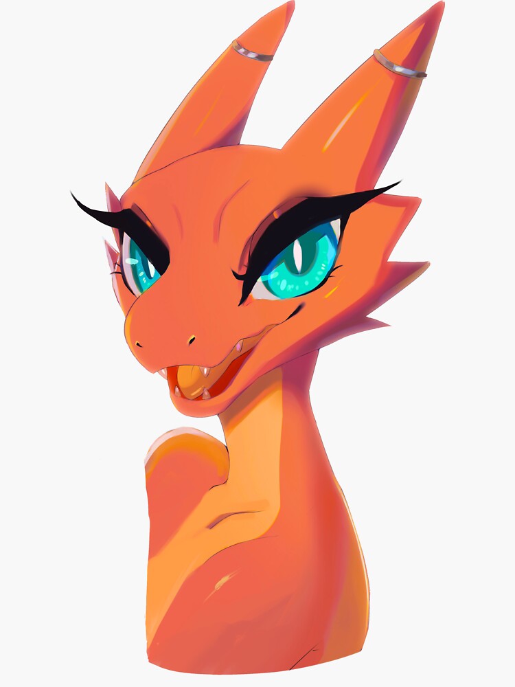 "Cute Orange Kobold" Sticker for Sale by Annaklava | Redbubble