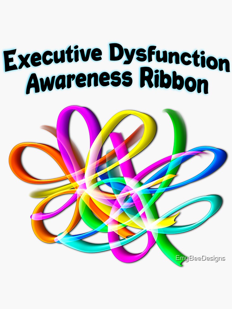 "Executive Dysfunction Awareness Ribbon " Sticker for Sale by ...