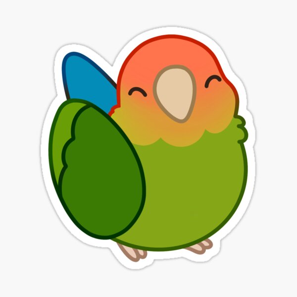 "Peach Faced Lovebird Borb" Sticker for Sale by catyart | Redbubble
