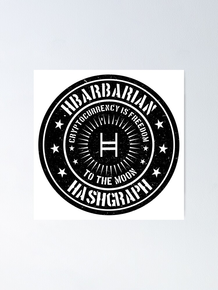 Póster «Hbar Logotipo Hedera Hashgraph» de Cuztomthreads | Redbubble