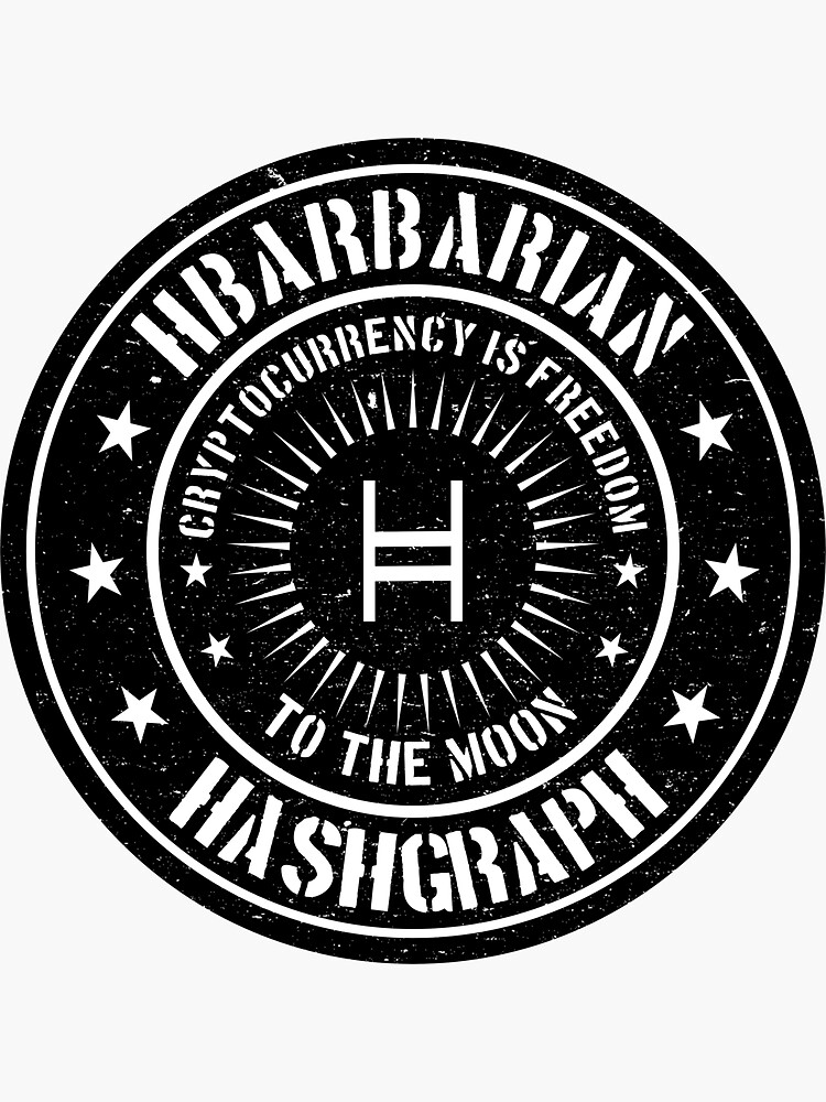 "Hbar Logo Hedera Hashgraph" Sticker for Sale by Cuztomthreads | Redbubble