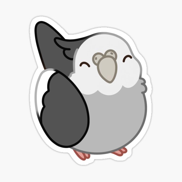 Grey Cockatiel Borb Sticker For Sale By Catyart Redbubble