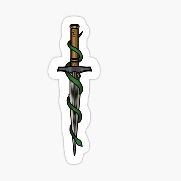 "Loki Dagger (small)" Sticker by artsykeet18 | Redbubble