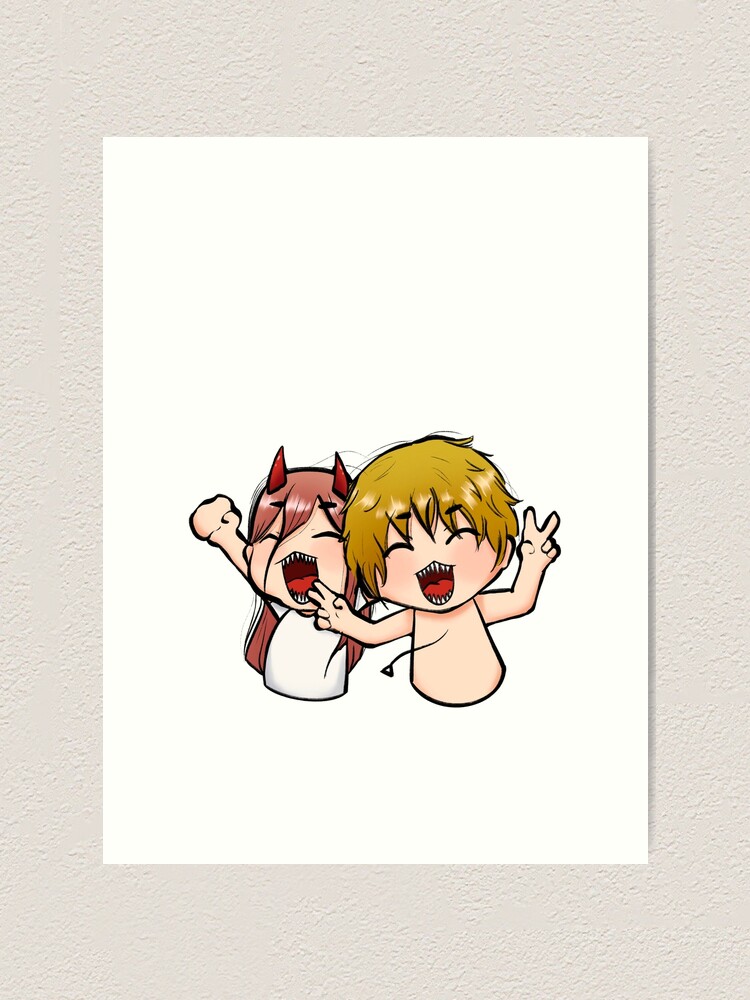 "Chibi Denji and Power" Art Print for Sale by Miaw-arts | Redbubble