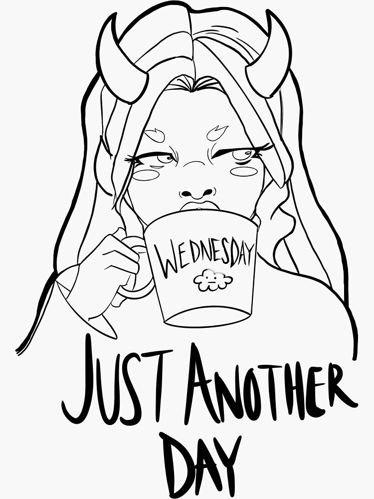 "Just another Wednesday " Sticker for Sale by Pindagogo | Redbubble