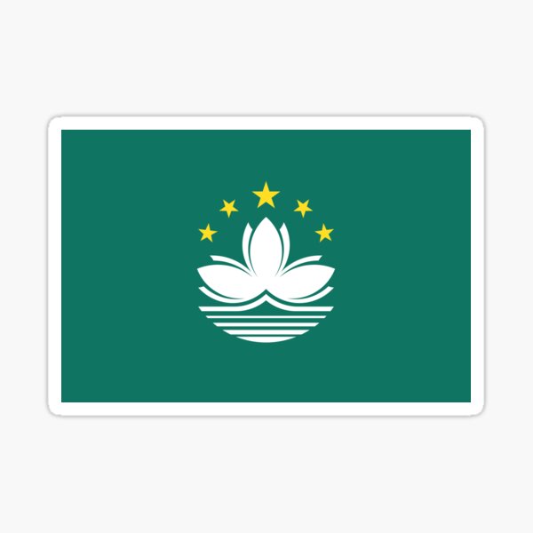 "Macau Flag" Sticker for Sale by FlagsOnStuff | Redbubble