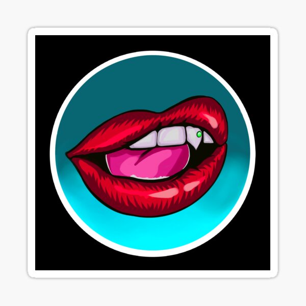 "Ruby Red kiss" Sticker for Sale by Pindagogo | Redbubble