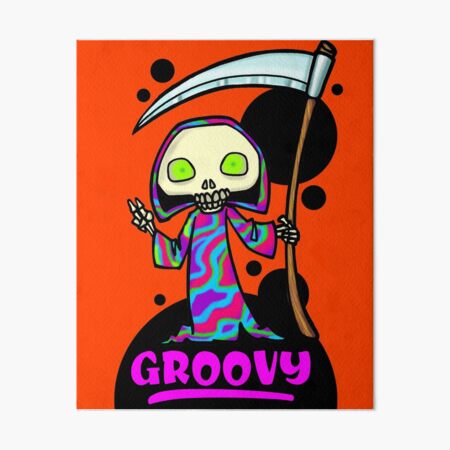 "psychedelic grim reaper " Art Board Print by sandpiperstudio | Redbubble