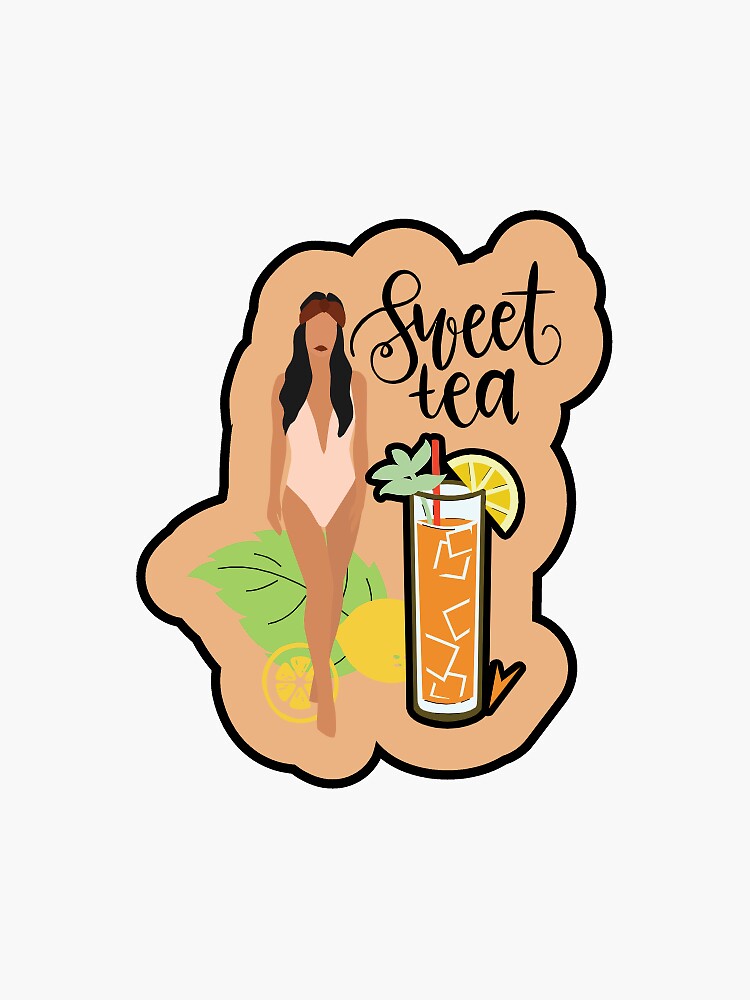 "Sweet tea" Sticker for Sale by Luna-Rials | Redbubble