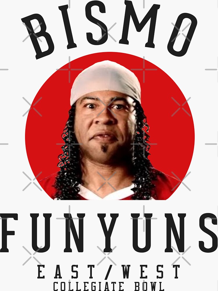 "Bismo Funyuns - East / West Collegiate Bowl" Sticker for Sale by ...
