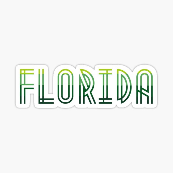 "Florida " Sticker for Sale by galeyhore | Redbubble