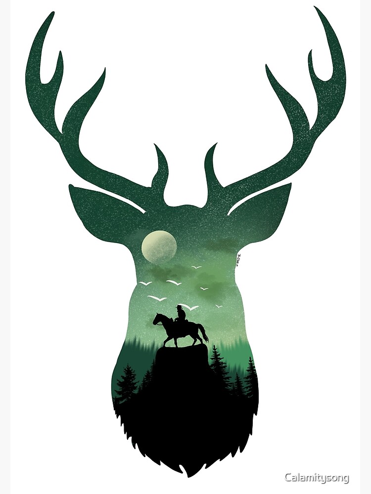 "Arthur Morgan Deer/Stag Landscape" Poster for Sale by Calamitysong ...