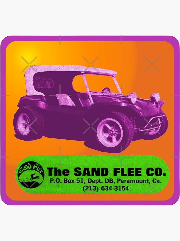 "Sand Flea Dune Buggy Sticker" Sticker for Sale by SimonAllen | Redbubble