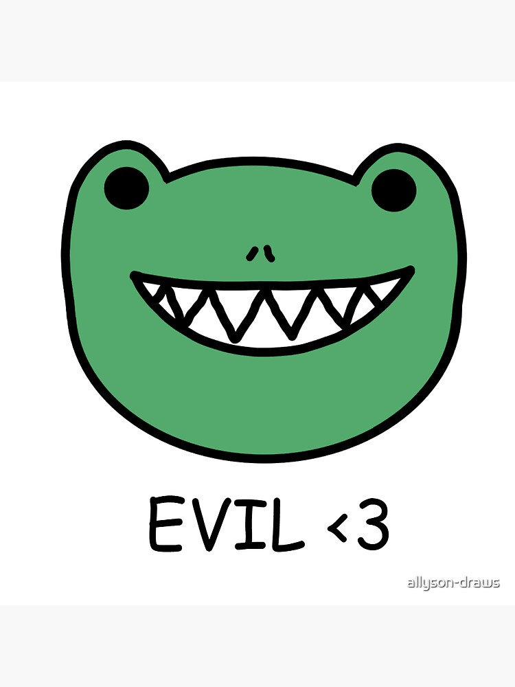 "Evil Frog" Sticker by allyson-draws | Redbubble