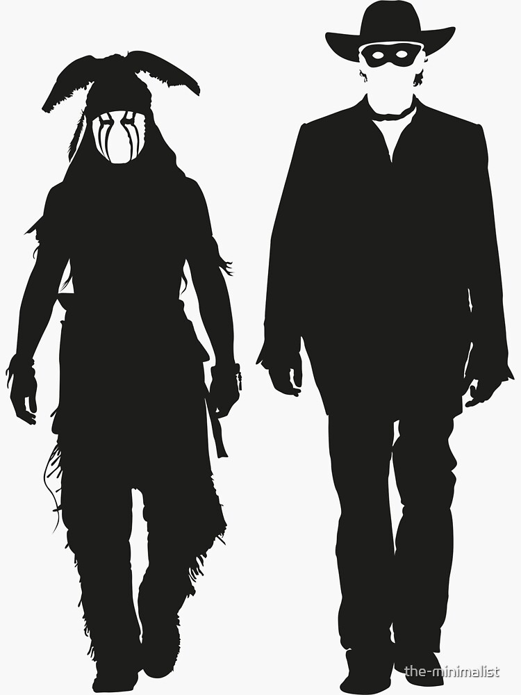 "Lone Ranger" Sticker for Sale by the-minimalist | Redbubble