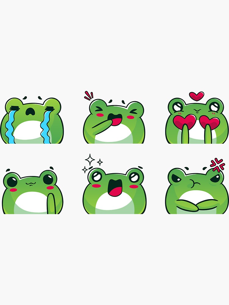 "Frog talk" Sticker by Estampe21 | Redbubble