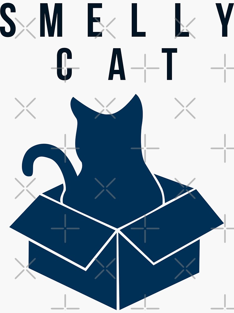 "Smelly Cat" Sticker for Sale by lukehannam98 | Redbubble