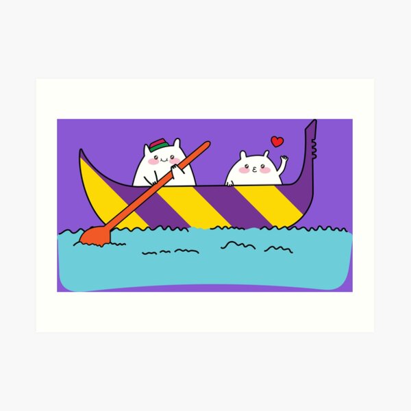 Kawaii Gondola Intersex Pride Flag Art Print By Spectrumoflove