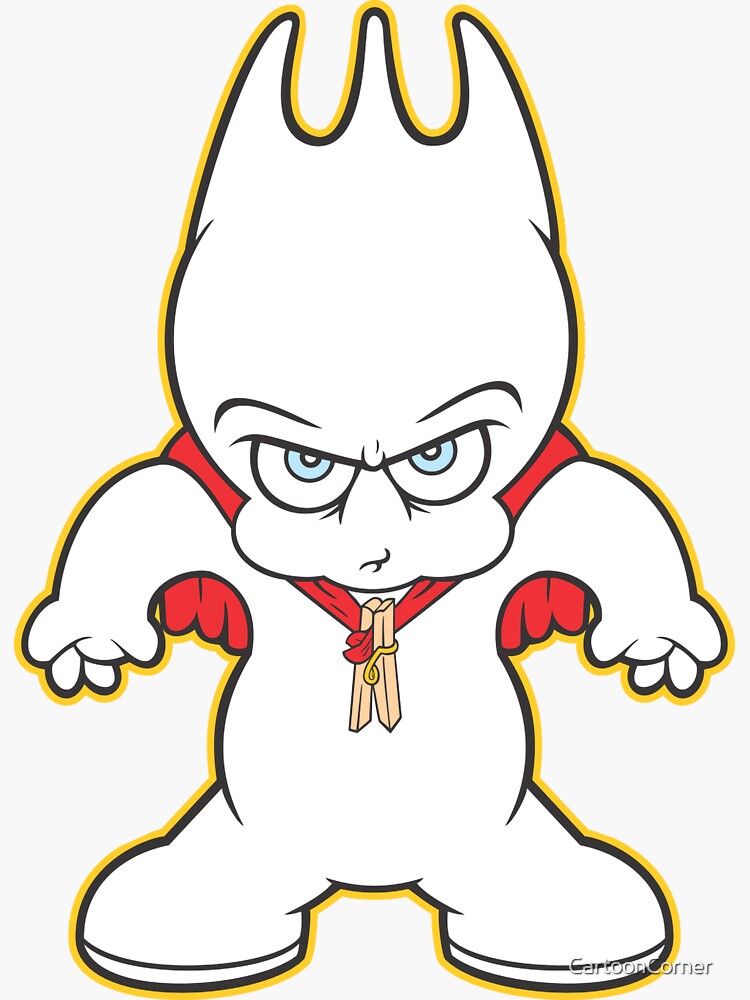 "Sporky Action Figure " Sticker by CartoonCorner | Redbubble