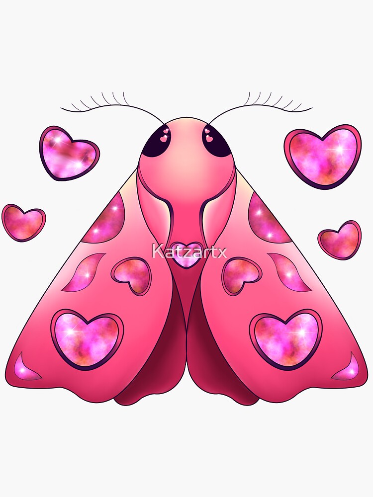 "Love Moth" Sticker for Sale by Katzartx | Redbubble