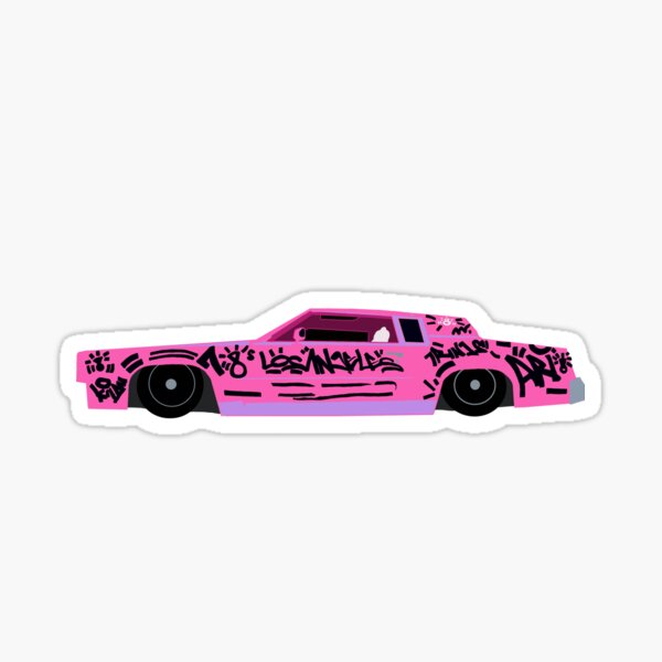 "Pink car" Sticker for Sale by anyapeach | Redbubble