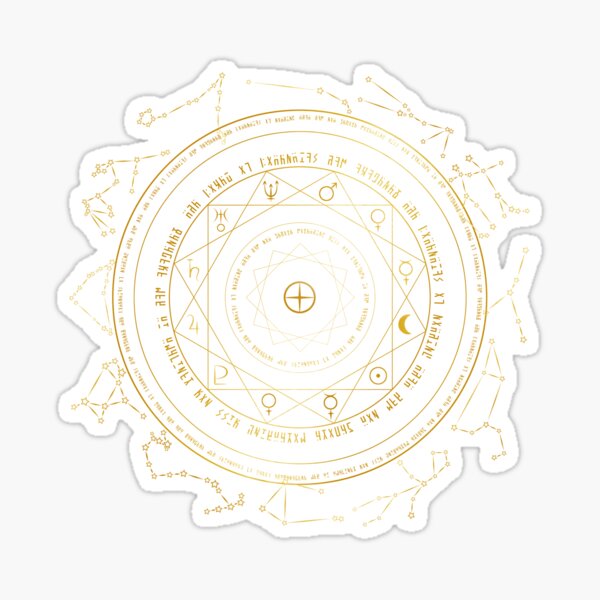 "Gold Astrological Magic Circle" Sticker for Sale by cyleki | Redbubble