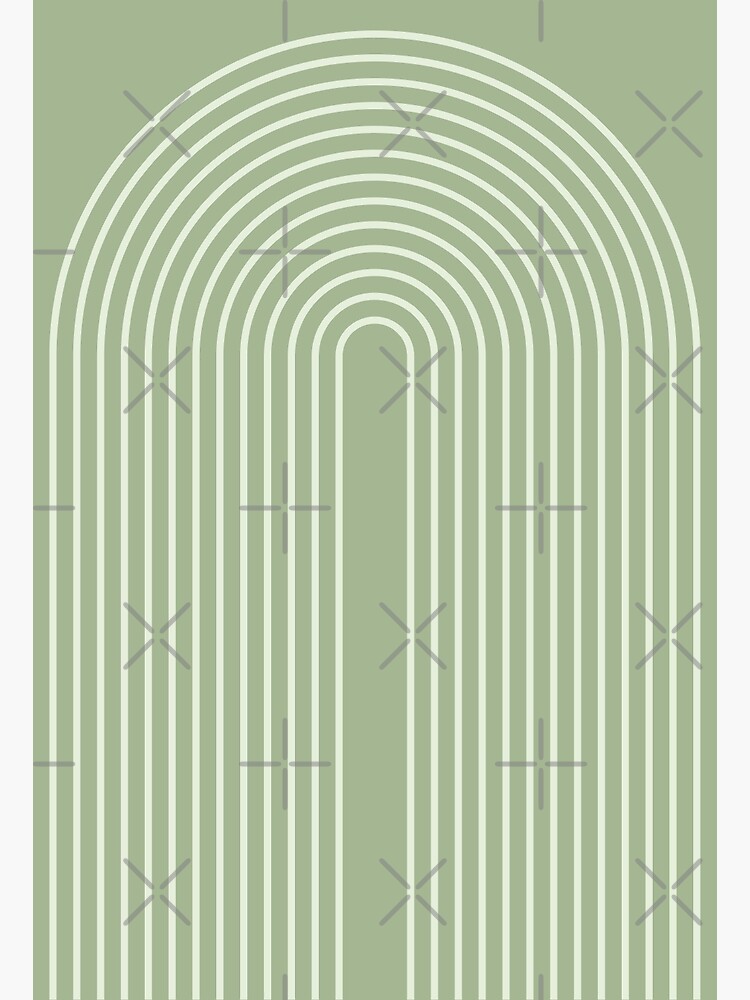 "Sage Green Thin Line Arch Design" Poster for Sale by Wags2015 | Redbubble