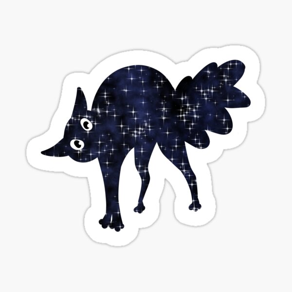"Spooked Kitty" Sticker for Sale by SubmechaStudio | Redbubble