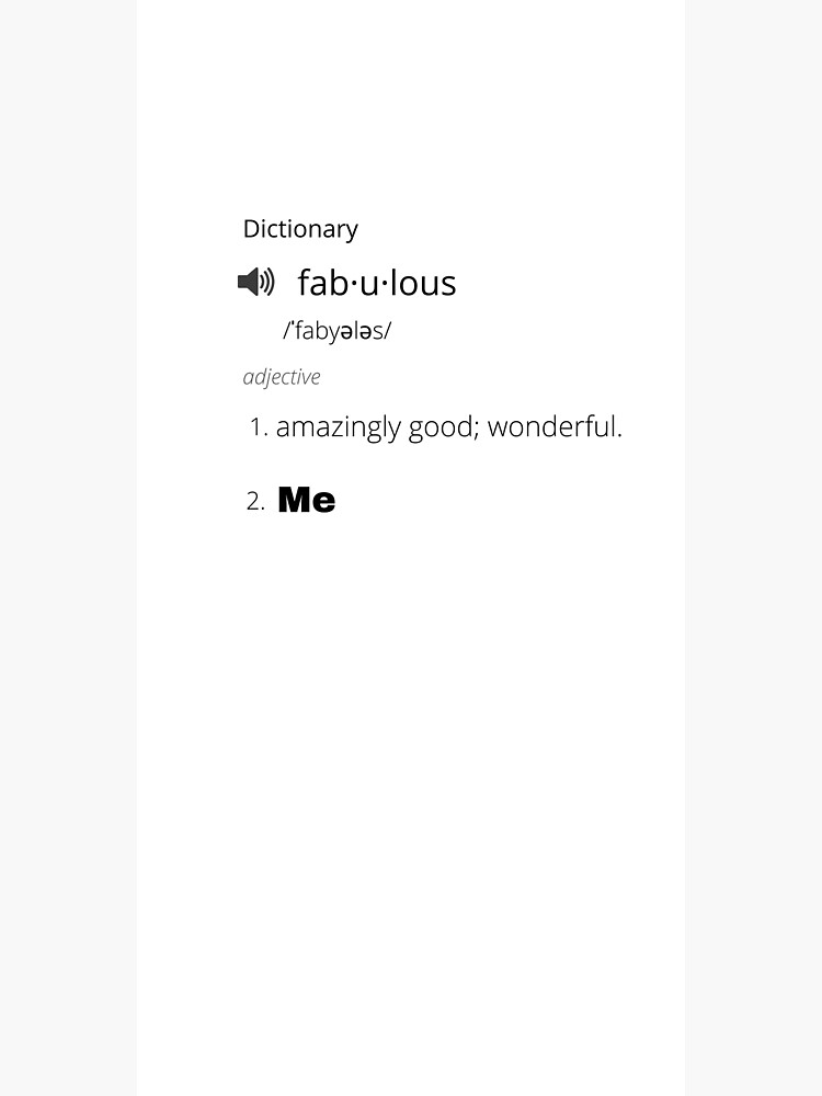 "Definition of Fabulous Meme" Art Print for Sale by AndrewGMerch ...