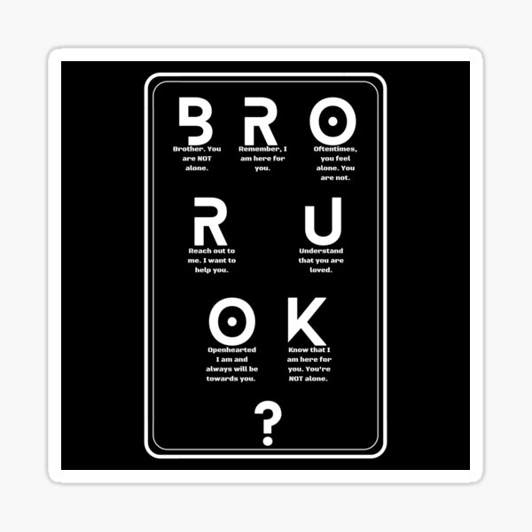 "Bro, are you OK? " Sticker for Sale by Gracioso | Redbubble