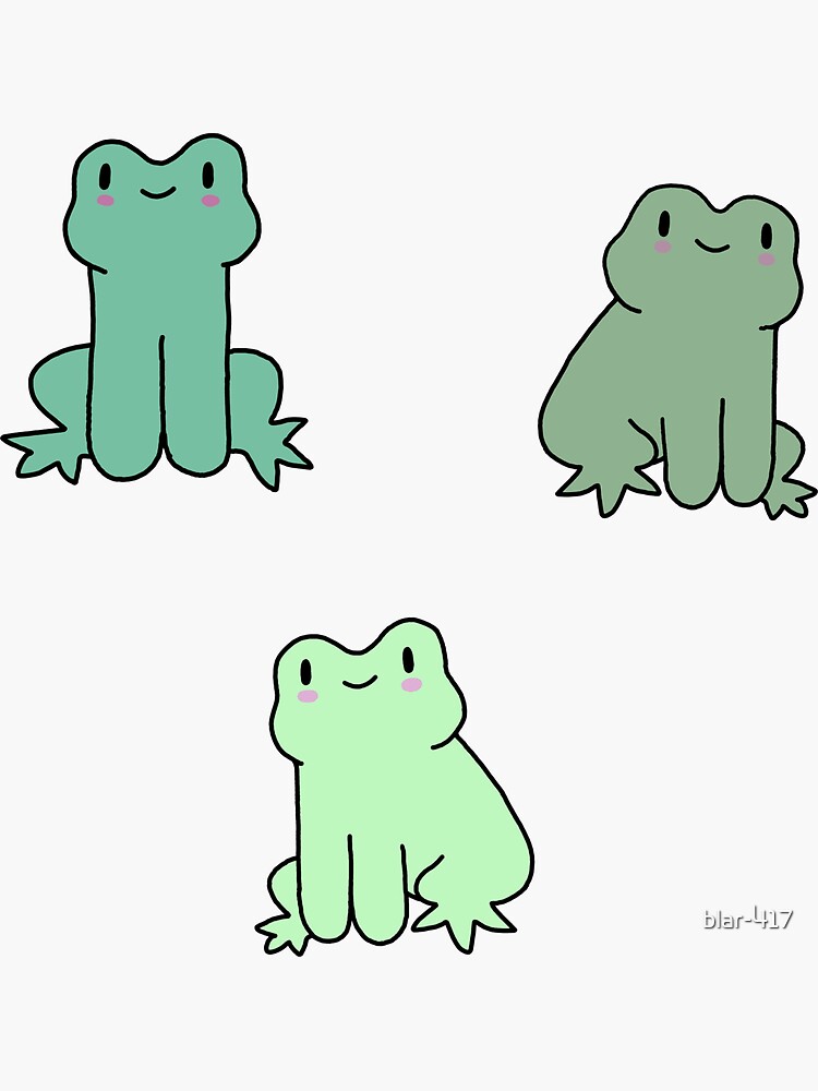 "cute baby frog sticker pack" Sticker for Sale by blar-417 | Redbubble