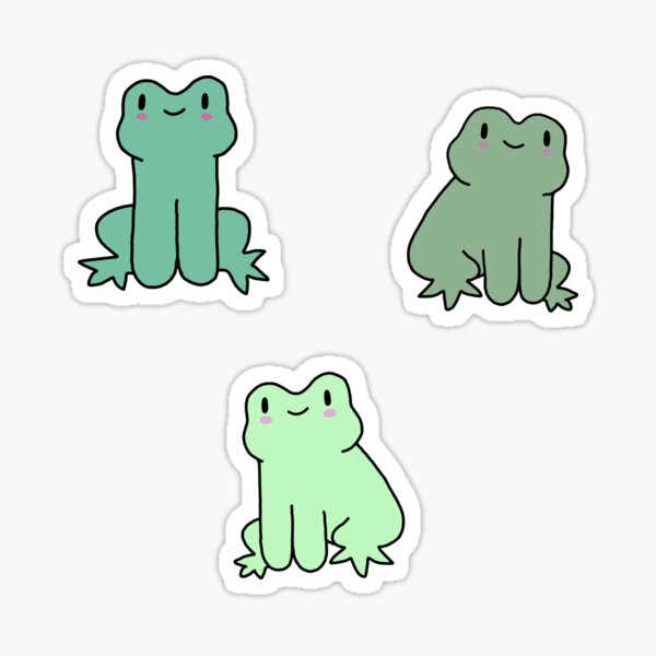 "cute baby frog sticker pack" Sticker for Sale by blar-417 | Redbubble
