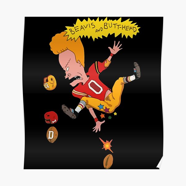 "Beavis play soccer cartoon" Poster by RheaumeHenry | Redbubble