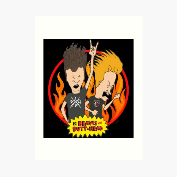 "beavis butthead fire logo" Art Print by RheaumeHenry | Redbubble