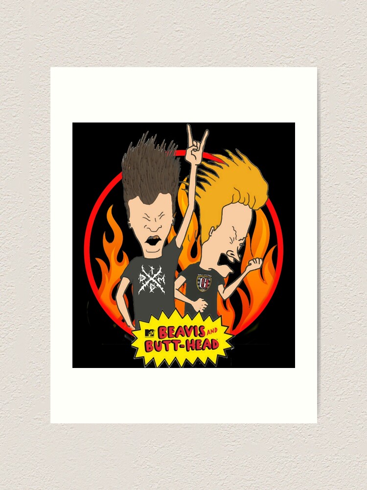"beavis butthead fire logo" Art Print by RheaumeHenry | Redbubble