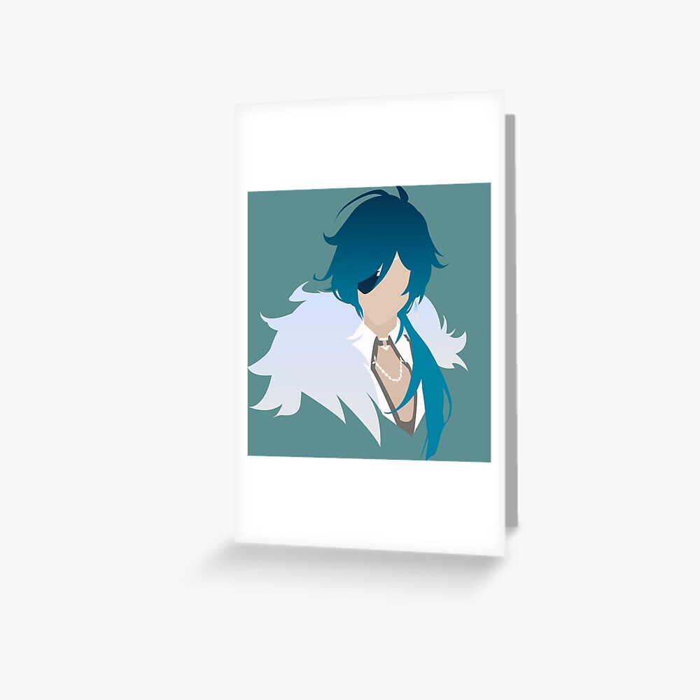 "Genshin Impact Kaeya Minimalist Vector Art" Greeting Card by aitai-tai ...