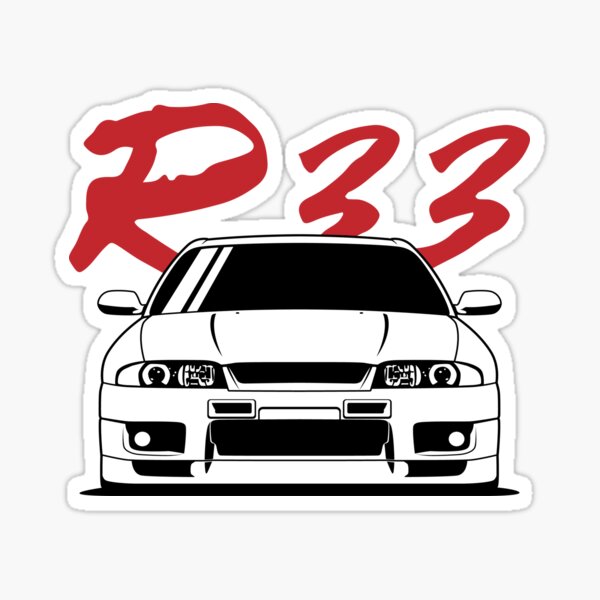 "Skyline R33 GTR" Sticker for Sale by OlegMarkaryan | Redbubble
