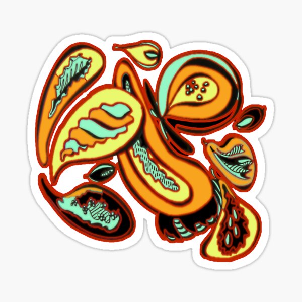 "Summer Melons abstract art shapes cool design unordinary" Sticker for ...