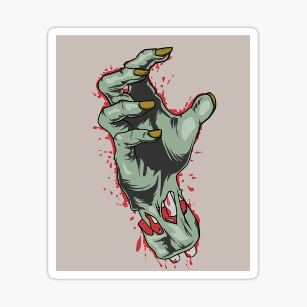 "Zombie Hand" Sticker for Sale by artmadeinheaven | Redbubble