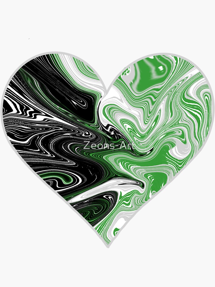 "DemiRomantic Abstract Pride Flag Heart" Sticker for Sale by Zeons-Art ...
