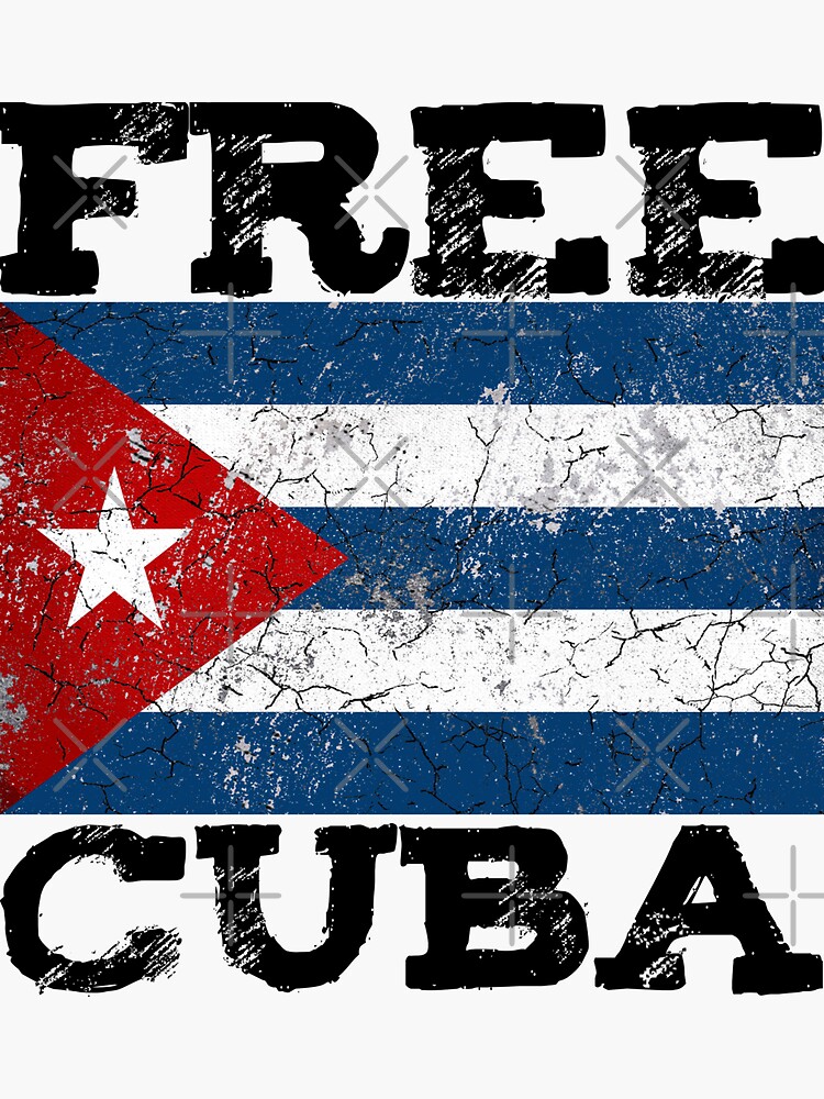 " Free Cuba Flag Sos Cuban Cuban Movement Cuban Freedom Vintage Cuban ...
