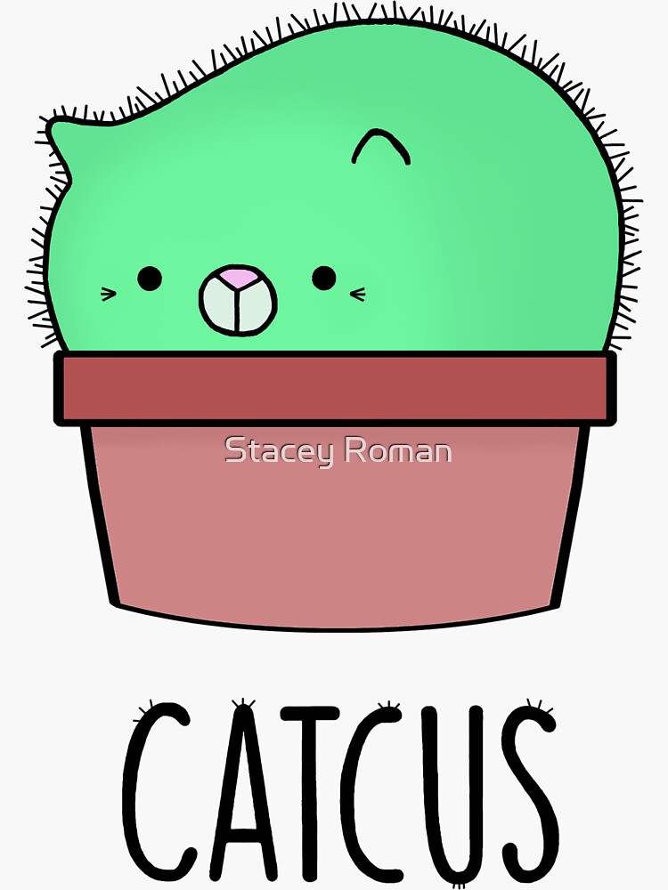 "Catcus" Sticker for Sale by staceyroman | Redbubble