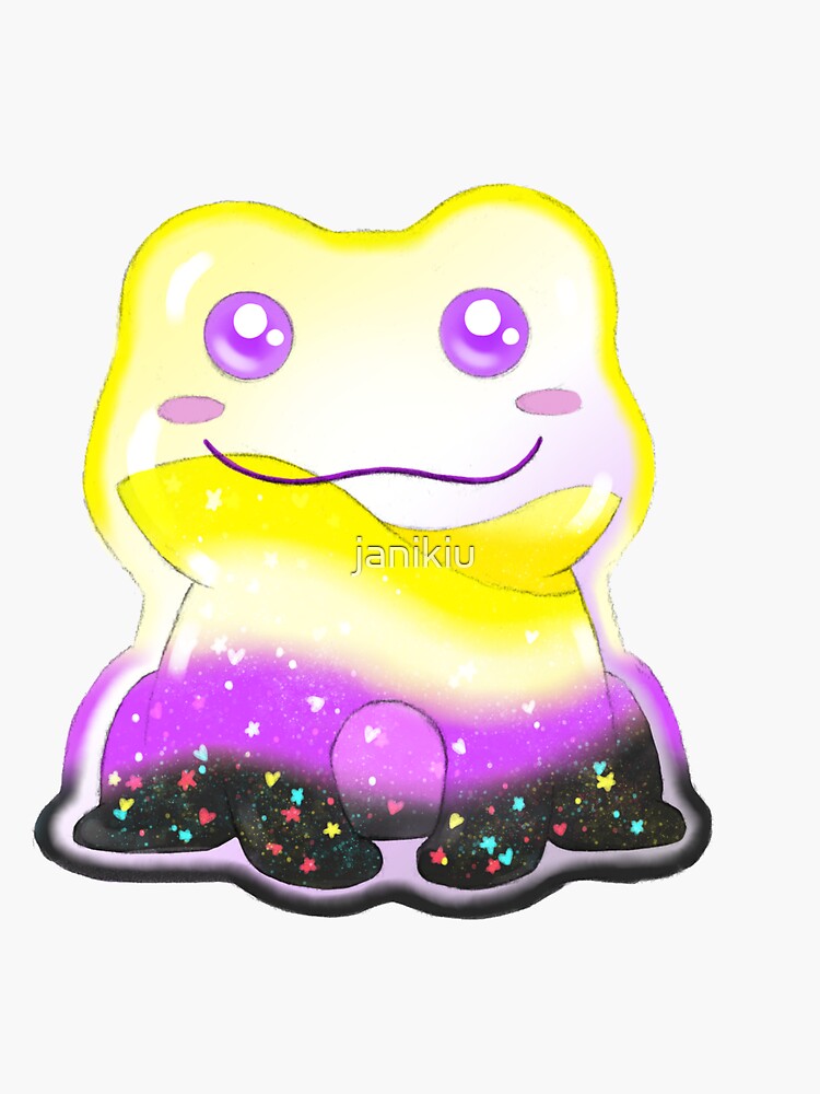 "Non Binary NB Flag Pride Frog" Sticker for Sale by janikiu | Redbubble