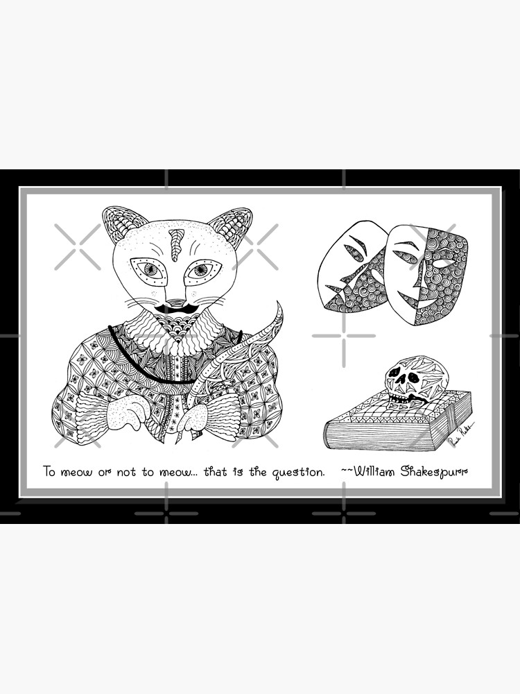 "London Kitty as William Shakespurr Zendoodle" Poster by ...